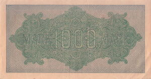 Banknote: 1,000 Mark (Germany(1922 3rd Issue - Reichsbanknote, Republic ...