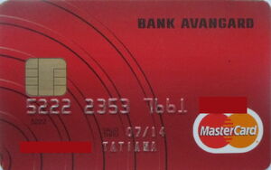 Bank Card: MasterCard Standard Red (Bank Avangard, RussiaCol:RU-MC-0351.02