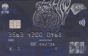 Bank Card: JCB Platinum (Krung Thai Bank, ThailandCol:TH-JC-0003