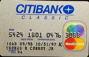 Bank Card: The Silver Card (Citibank, United States of AmericaCol:US-MC ...