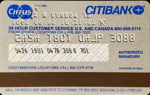 Bank Card: The Silver Card (Citibank, United States of AmericaCol:US-MC ...