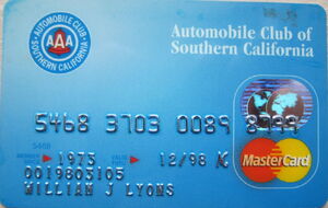 Bank Card: Automobile Club of Southern California (PNC National Bank ...
