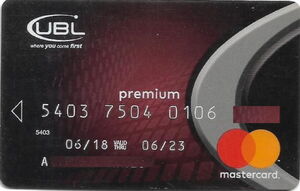 Bank Card: Premium (United Bank Limited (UBL), PakistanCol:PK-MC-0026
