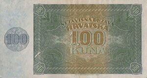 Banknote: 100 Kuna (Croatia(1941 Issue) Wor:P-2