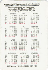 Pocket Calendar: Steam Locomotive Px29-1704 (Poland(MK - Muzeum ...