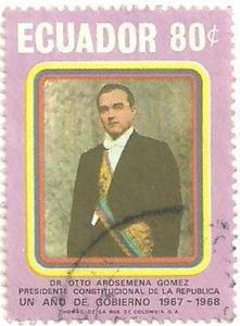 Stamp: Otto Arosemena Gómez (Ecuador) (Constitution of May 1967, Anniv ...