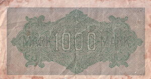 Banknote: 1,000 Mark (Germany(1922 3rd Issue - Reichsbanknote, Republic ...