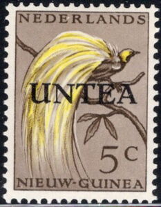 Stamp: Lesser Bird-of-paradise (Netherlands New Guinea(UNTEA Overprint ...