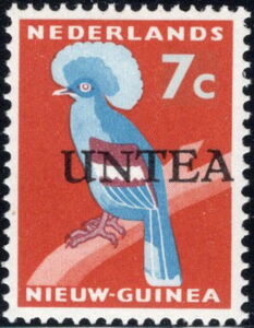 Stamp: Western Crowned Pigeon (Netherlands New Guinea(UNTEA Overprint ...