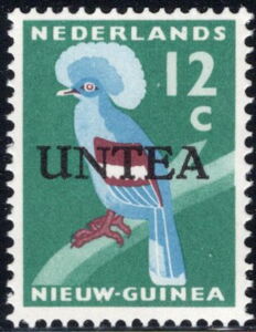 Stamp: Western Crowned Pigeon (Netherlands New Guinea(UNTEA Overprint ...