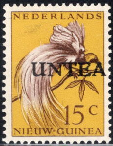 Stamp: Greater Bird-of-paradise (Netherlands New Guinea(UNTEA Overprint ...