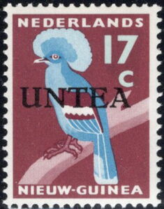Stamp: Western Crowned Pigeon (Netherlands New Guinea(UNTEA Overprint ...