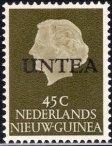 Stamp: Queen Juliana (Netherlands New Guinea(UNTEA Overprint - First ...