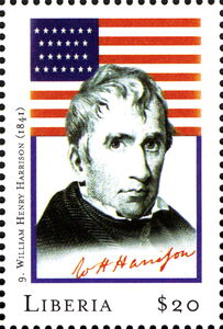 Stamp: Willian Henry Harrison (Liberia(Presidents of the United States ...