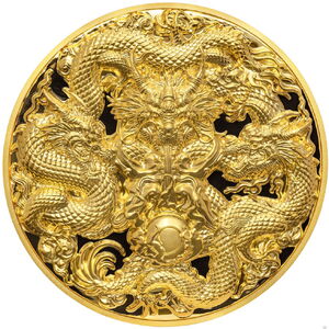 Coin: 25,000 CFA Francs (Triple Dragon - Gilded) (Chad(Numismatic ...