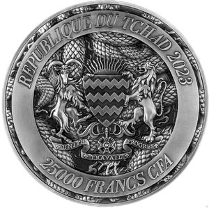Coin: 25,000 CFA Francs (Triple Dragon) (Chad(Numismatic Product - Feng ...