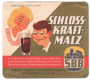 Drink Label: Schloss Kraft-Malz (Schlossbrauerei Biedenkopf, Germany ...