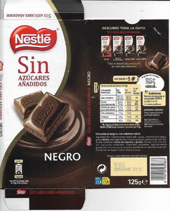 Chocolate Wrapper: Nestlé Dark Sugar Free (Nestlé España S.A., SpainCol ...