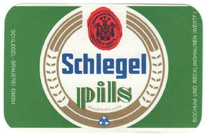 Drink Label: Schlegel pils (Schlegel-Scharpenseel-Brauerei AG, Germany ...
