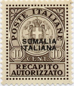 Stamp: Recapito Autorizzato (Somalia, Italian Administration(Authorized ...