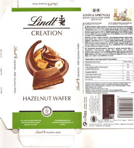 Chocolate Wrapper: Lindt Creation Hazelnut Wafer (Lindt & Sprüngli SAS ...