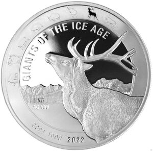 Coin: 1,000 Cedis (Giants of the Ice Age - Reindeer) (Ghana(Numismatic ...