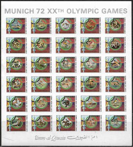 Stamp: Winners of the Summer Olympic Games, Munich (II) (Umm al-Qiwain(Winners of the Summer ...