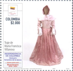 Stamp: Women's Fashion of Maria Francisca Villanova (Colombia ...