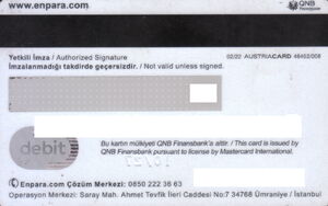 Bank Card: Encard (Finansbank, Türkiye (Turkey)Col:TR-MC-0620