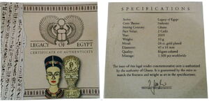 Coin: 2 Cedis (Legacy of Egypt - Nefertiti) (Ghana(Numismatic Product ...