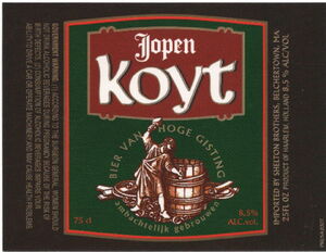 Drink Label: Jopen Koyt (Jopen, NetherlandsCol:NL-BEER-035596 🏷️