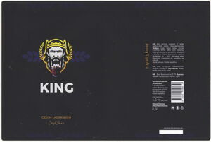Drink Label: King Czech Lager Beer (Axiom brewery, Czech RepublicCol:CZ ...