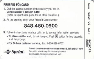 Phonecard: Sprint Prepaid Foncard 17 Units (Sprint (SPR), United States ...