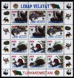 Stamp: WWF Wildlife (Turkmenistan: Illegal Stamps(Lebap Velayat) Col:TM ...
