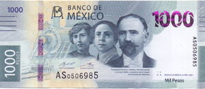 Banknote: 1,000 Pesos (Mexico(2017-2022 "Historical Identity and ...