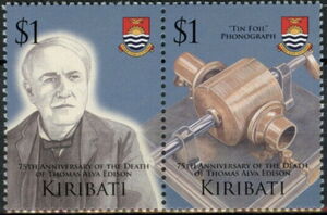 Stamp: Thomas Alva Edison (Kiribati(Exploration and Innovation) Mi:KI ...