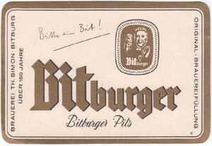Drink Label: Bitburger Pils (Bitburger Braugruppe GmbH, Germany ...