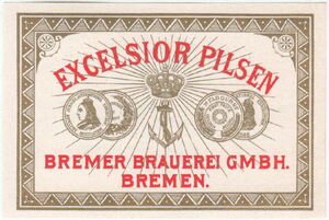 Drink Label: Excelsior Pilsen (Bremer Brauerei, Bremen, Germany, Federal RepublicCol:DE-BEER-011487