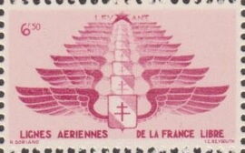 Stamp: Wings and Cross of Lorraine (France - Free French Forces in the ...