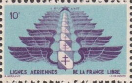 Stamp: Wings and Cross of Lorraine (France - Free French Forces in the ...