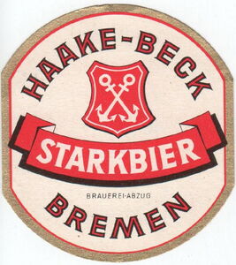 Drink Label: Haake-Beck Starkbier (Haake-Beck Brauerei, Bremen, Germany ...