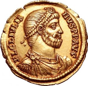 Coin: 1 Solidus (Soldier holding trophy in the left hand) (Roman Empire ...