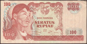 Banknote: 100 Rupiah (Indonesia(1968 "General Sudirman" Issue) Wor:P-108r