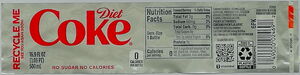 Drink Label: Diet Coke (Coca-Cola Company, United States of AmericaCol ...