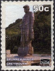 Stamp: Brunner Mine Memorial, Greymouth (New Zealand: Private Post ...