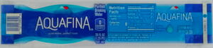 Drink Label: Aquafina (Pepsico, INC, United States of AmericaCol:US ...