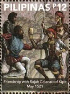 Stamp: Friendship with Raja Calanao of Kipit (Philippines(Voyages of ...