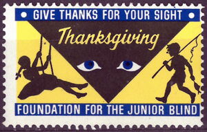 Stamp: Foundation for Junior Blind. Give Thanks for your Sight (United ...