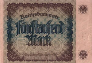 Banknote: 5,000 Mark (Germany(1922 4th Issue - Reichsbanknote, Republic ...