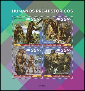 Stamp: Prehistoric Humans (São Tomé and Príncipe(Prehistoric Humans ...
